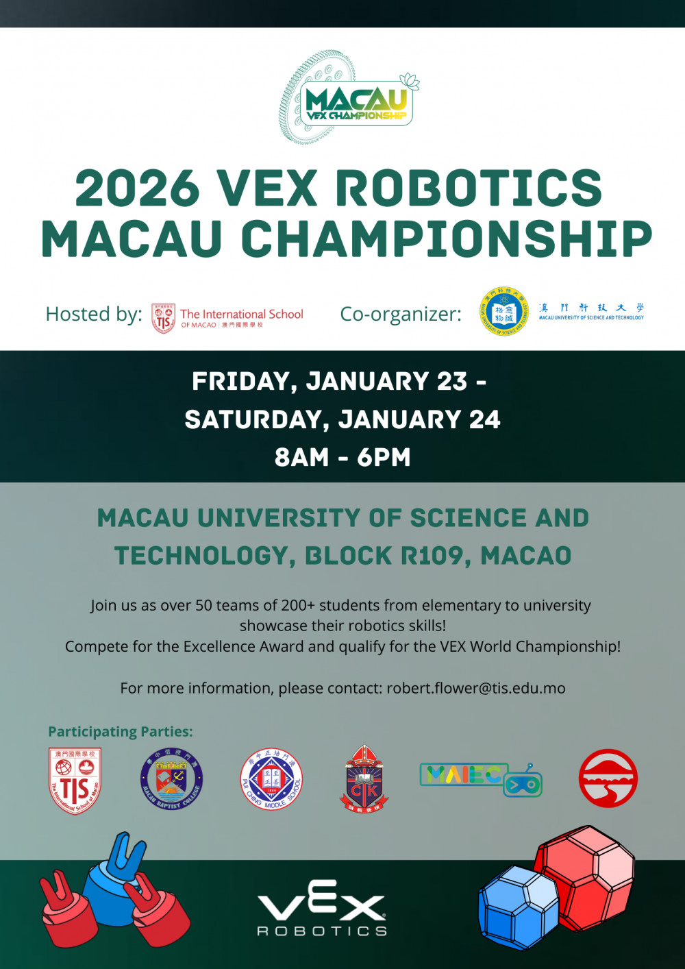 Jan 23-24 | 2026 VEX Robotics Macau Championship — The International ...