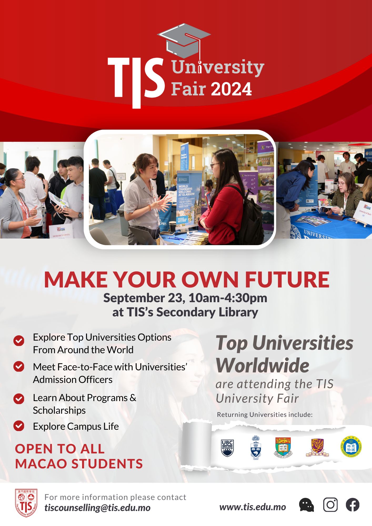 TIS University Fair 2024 - Connecting Students to Global Opportunities — The International ...
